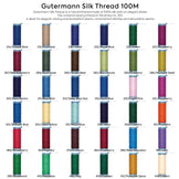 Gutermann Silk Thread 100m 134 Colors #214 to #414 – Pacific Trimming
