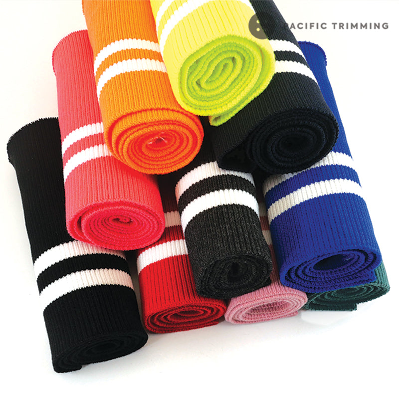Heavy Weight Two Line Striped Rib Knit Multiple Colors – Pacific Trimming