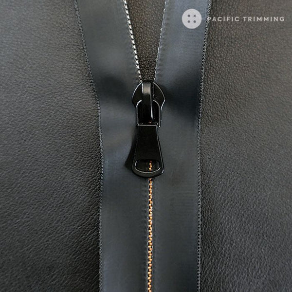 #7 Matte Finish Water Repellent Metallic Nylon Coil Zipper – Pacific ...